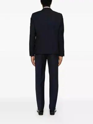 DANIELE ALESSANDRINI Textured Single-breasted Suit - Blue