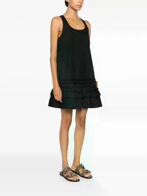 GANNI Ruffled Tie-fastening Dress