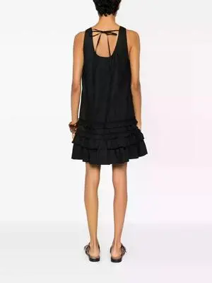 GANNI Ruffled Tie-fastening Dress