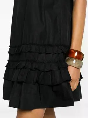 GANNI Ruffled Tie-fastening Dress