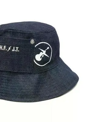A.p.c. Indigo Denim Logo Bucket Hat