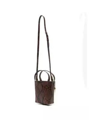 Chloé Spin Snakeskin-effect Bucket Bag - Brown