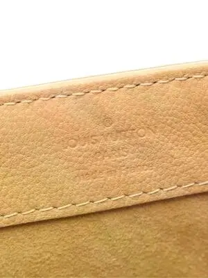 LOUIS VUITTON Beige Leather Monogram Handbag - Neutrals