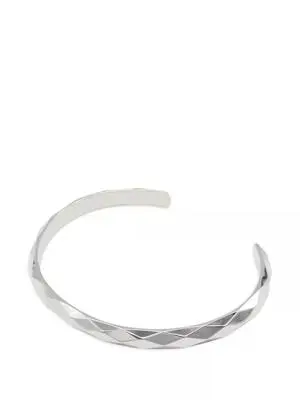 Boucheron 18k White Gold Facette Cuff Bracelet
