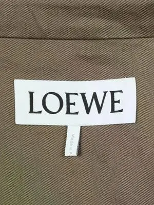 Loewe Khaki Cotton Anagram Leather Patch Zip-up Hoodie
