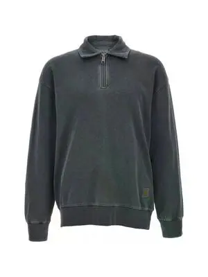 Carhartt Work In Progress Harper Garment-dyed Zip-fastening Polo Shirt - Grey