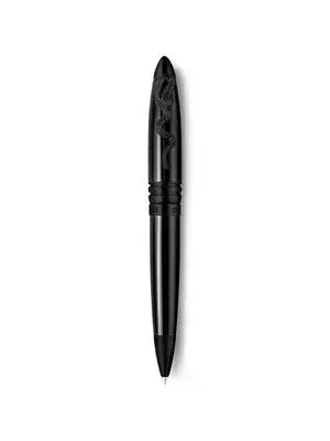 Roberto Cavalli Snake-motif Logo-engraved Pen - Black