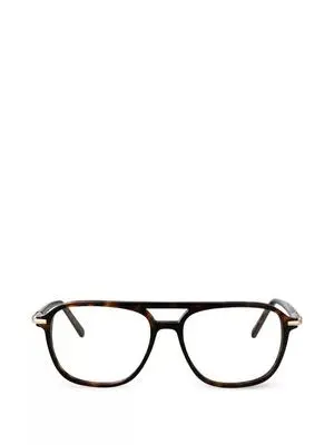 FERRAGAMO Tortoiseshell-effect Double-bridge Glasses - Brown