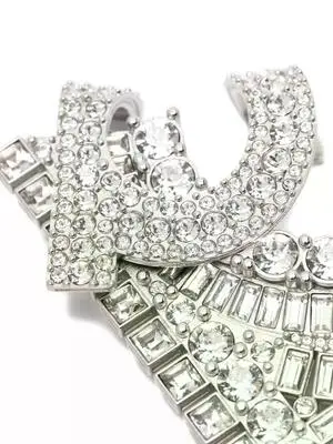 FERRAGAMO Crystal-embellished Gancini Brooch