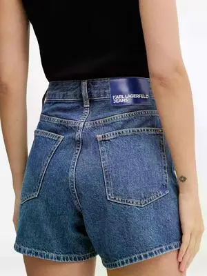 Karl Lagerfeld Logo-patch Denim Shorts