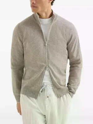 Brunello Cucinelli Zip-up Cardigan - Grey