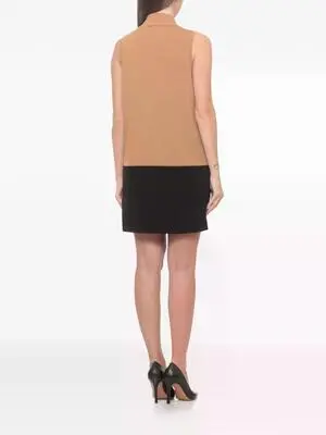 Elisabetta Franchi Two-tone Sleeveless Mini Dress
