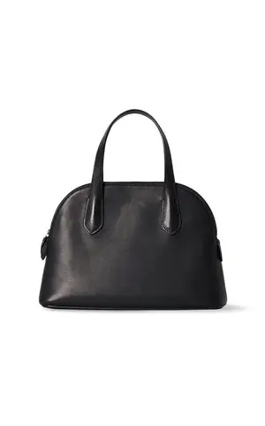 THE ROW Ingrid Medium Leather Top Handle Bag - Black