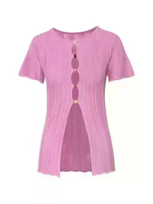 BAOBAB Round Neck Knit T-shirt - Pink