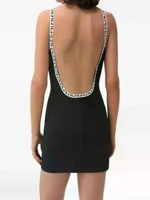 Versace Stretch Viscose Jacquard Mini Dress