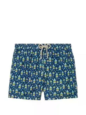 MC2 SAINT BARTH Printed Swim Shorts - Blue