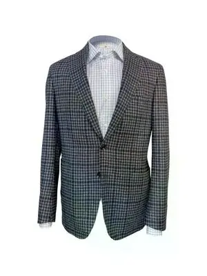 Luciano Barbera Check Single-breasted Suit Jacket