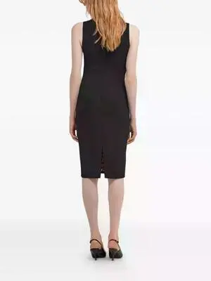 Roberto Cavalli Twist-detail High-neck Midi Dress
