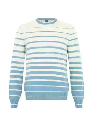 Fedeli Striped Cashmere Sweater - Blue
