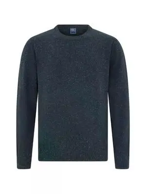 Fedeli Crew Neck Sweater With Flecked Finish