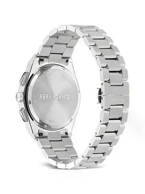 FERRAGAMO Vega Upper East Chrono 40mm Stainless Steel Link Bracelet Watch