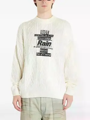 WASTED Rain Cable Knit Sweater