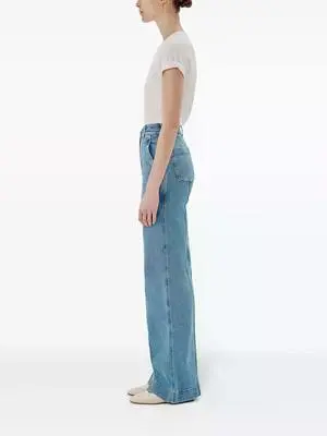 Another Tomorrow High-waisted Straight-leg Jeans