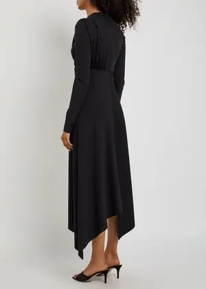 Victoria Beckham Draped Stretch-jersey Midi Dress