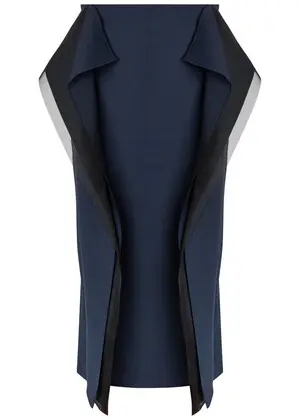 A.W.A.K.E. Mode Panelled Stretch-wool Midi Skirt