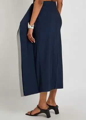 A.W.A.K.E. Mode Panelled Stretch-wool Midi Skirt