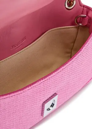 Jacquemus Le Bambino Chaîne Raffia Shoulder Bag - Pink