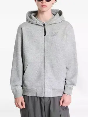 C.P. COMPANY Diagonal Raised Hoodie - Grey