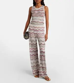 Missoni Zigzag Sequin Embellished Knit Top