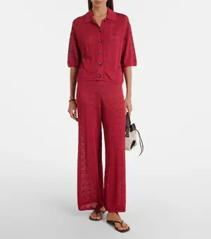 Loulou De Saison Siani Knitted Cardigan - Red