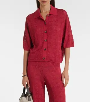 Loulou De Saison Siani Knitted Cardigan - Red