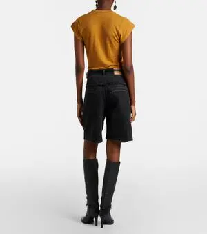 MARANT ETOILE Iselle" Faded Denim Bermuda Shorts