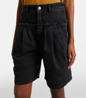 MARANT ETOILE Iselle" Faded Denim Bermuda Shorts