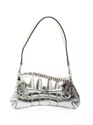 Gucci Gucci Horsebit Chain Shoulder Bag Silver
