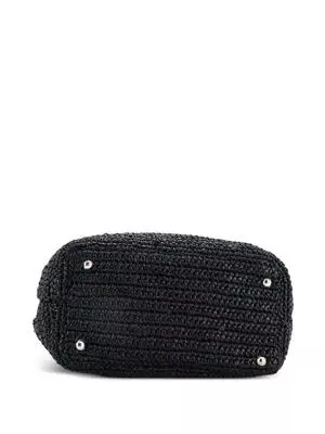 Prada Raffia Convertible Open Tote Bag