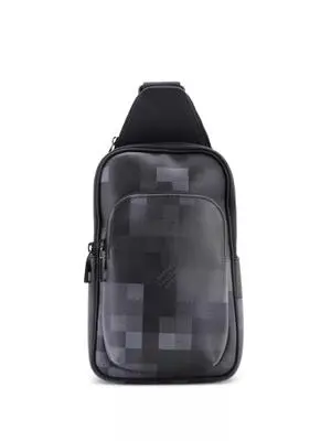 LOUIS VUITTON Avenue Sling Bag Nm Damoflage Canvas Crossbody Bag - Black