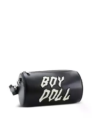 Celine Cylinder Leather Shoulder Bag With Applique