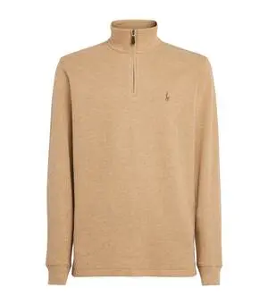 Polo Ralph Lauren Polo Ralph Lauren Estate Rib Quarter-Zip Sweater Beige