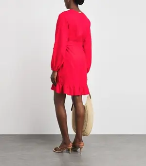 Heidi Klein Linen Ruffle Wrap Mini Dress