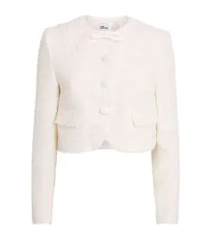 SELF-PORTRAIT Bouclé Lace-collar Jacket