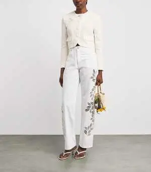 SELF-PORTRAIT Bouclé Lace-collar Jacket
