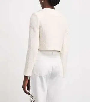 SELF-PORTRAIT Bouclé Lace-collar Jacket