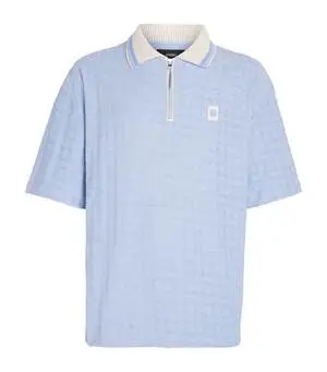 Amiri Ma Quad Zip-up Polo Shirt - Blue