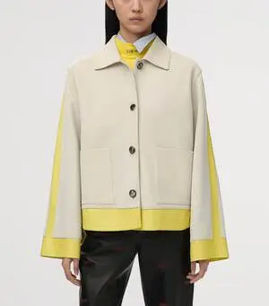 Loewe Paneled Suede And Leather Jacket