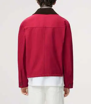 Loewe Cotton Workwear Jacket With Anagram Detail - Red
