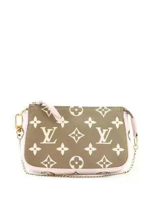 LOUIS VUITTON Pochette Accessoires Monogram Empreinte Leather Mini Clutch Bag - Neutrals